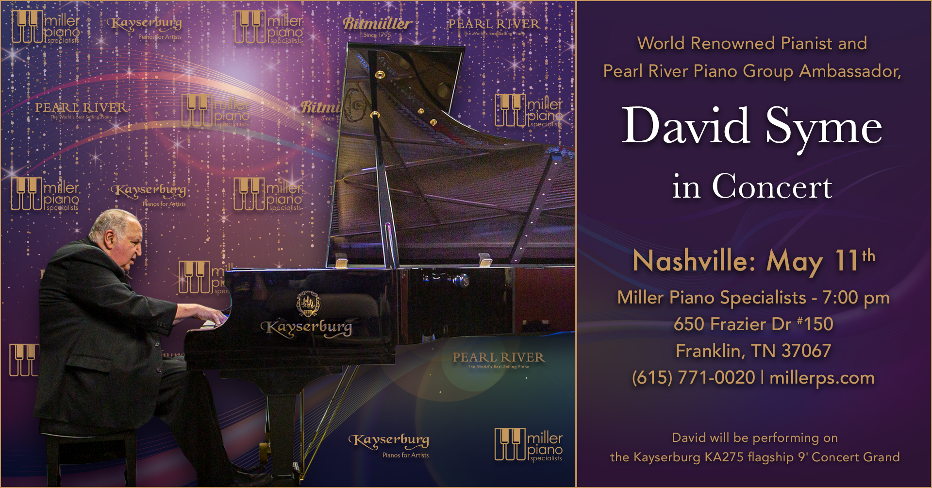 A Night with David Syme! | Miller Piano Specialists - Nashville's Home ...