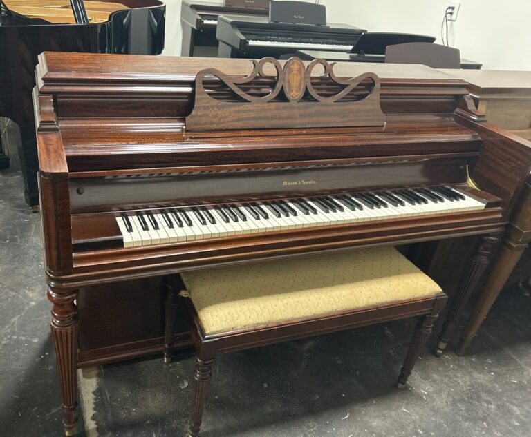 **SOLD** Used Mason & Hamlin Piano - Upright in Mahogany Finish, Model ...